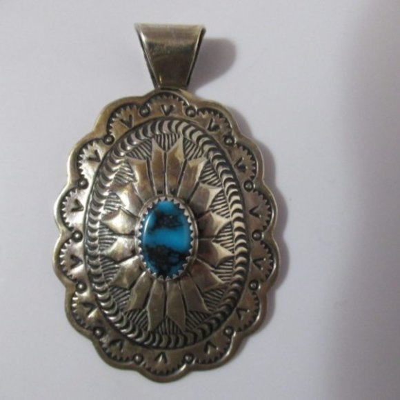 Vintage | Jewelry | Vintage Large Native American Turquoise Concho ...